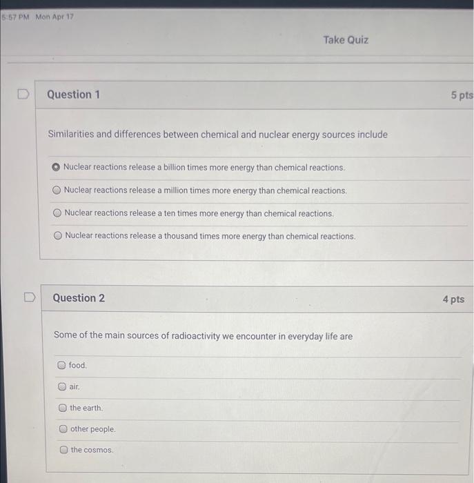 Solved Similarities and differences between chemical and | Chegg.com