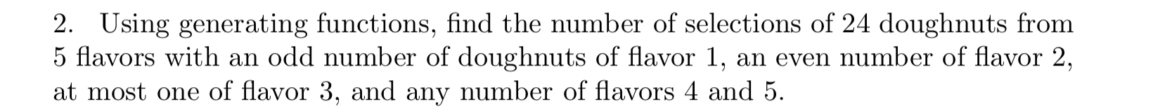 Solved Using Generating Functions Find The Number Of 7044