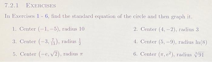 Solved 7.2.1 EXERCISES In Exercises 1 - 6, find the standard | Chegg.com