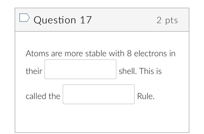 Solved Atoms are more stable with 8 electrons in their | Chegg.com