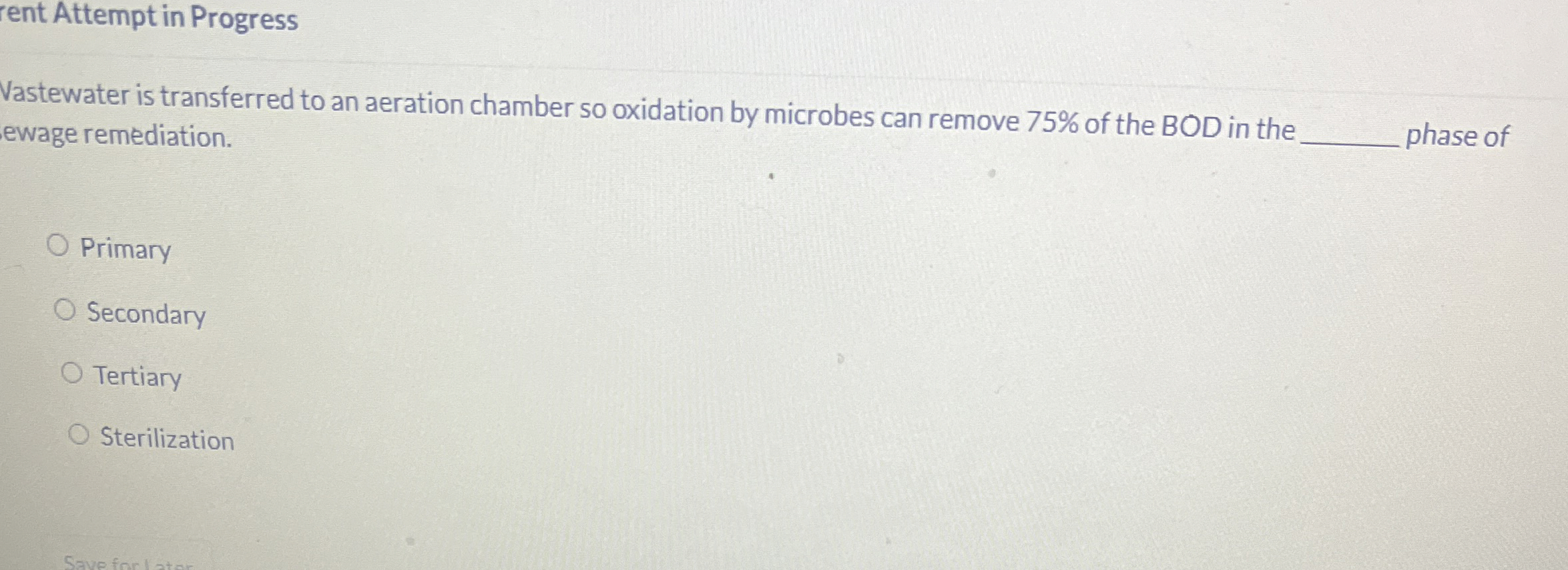 Solved ent Attempt in ProgressVastewater is transferred to | Chegg.com