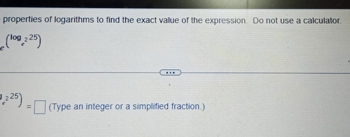 Solved properties of logarithms to find the exact value of | Chegg.com