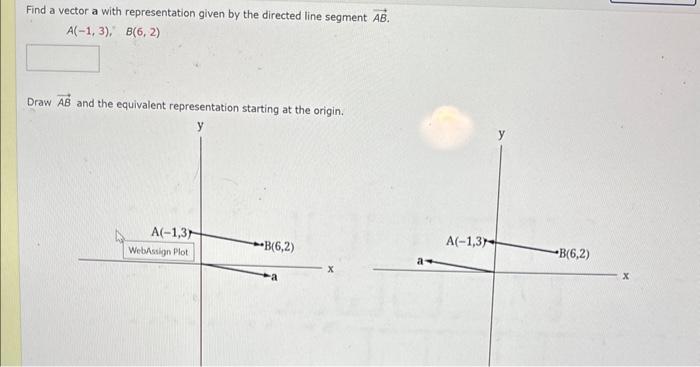 Solved Find a vector a with representation given by the | Chegg.com