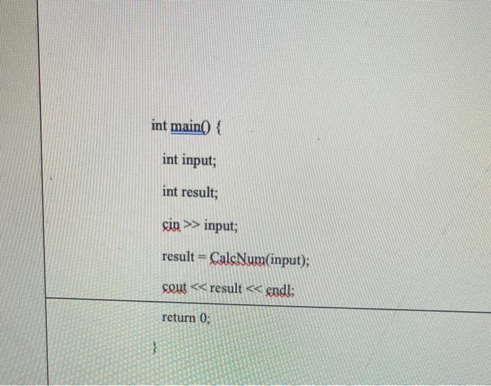 Solved \#include using namespace std; * Your code for the | Chegg.com
