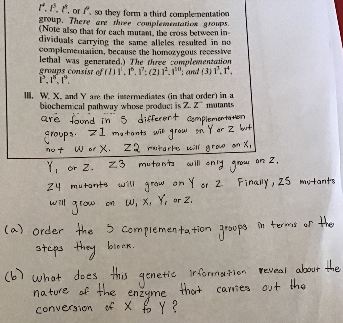 Solved 1.7, , or 1", so they form a third complementation | Chegg.com