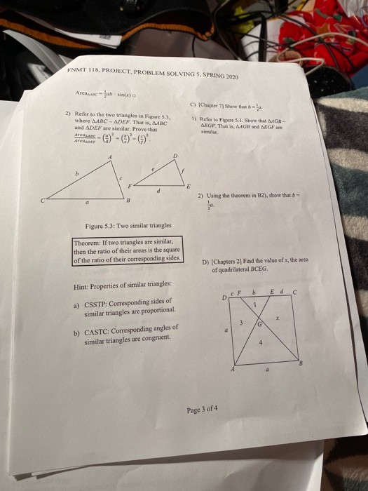 FNMT 118, PROJECT, PROBLEM SOLVING 5, SPRING 2020 | Chegg.com