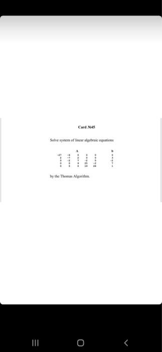 Solved Card Tu4 Solve syctem of lincar alyctraic cquations | Chegg.com