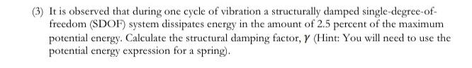 Solved Please Solve the following Mechanical Vibrations | Chegg.com