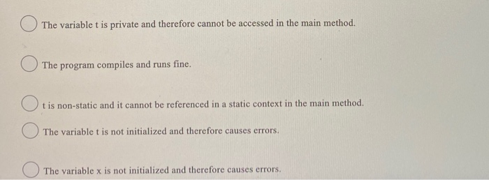 Solved Analyze the following code: public class Test { | Chegg.com Solved Analyze the following code: public class Test { | Chegg.com