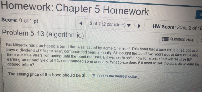 Solved Homework: Chapter 5 Homework Score: 0 of 1 pt 3 of 7 | Chegg.com