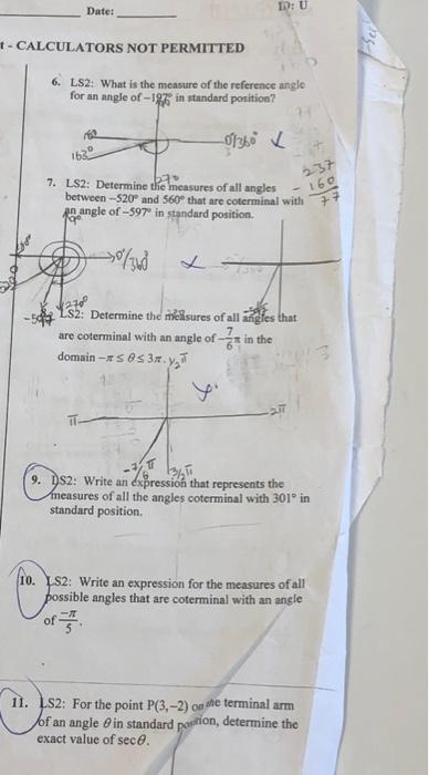 Solved 6. LS2: What is the measure of the reference angle | Chegg.com