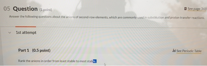 Solved 05 Question (1 point) See page 348 Answer the | Chegg.com