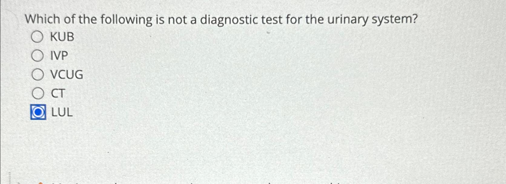 Which of the following is not a diagnostic test for | Chegg.com