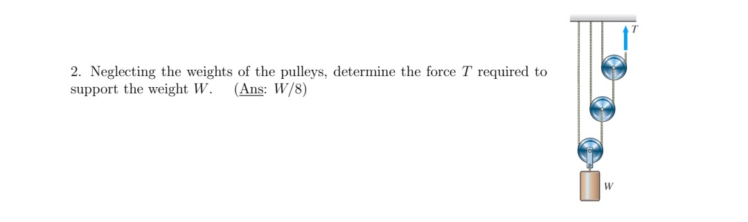 Solved Neglecting the weights of the pulleys, determine the | Chegg.com