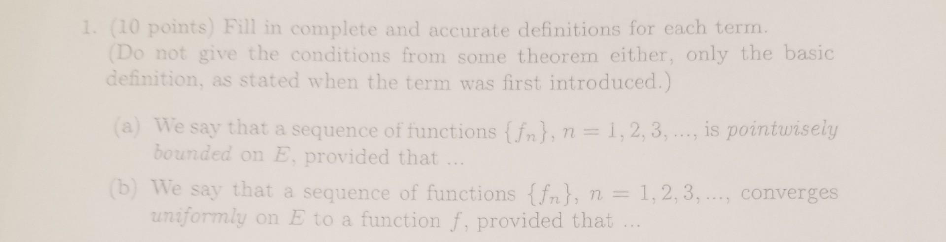 Solved 1. (10 points) Fill in complete and accurate | Chegg.com