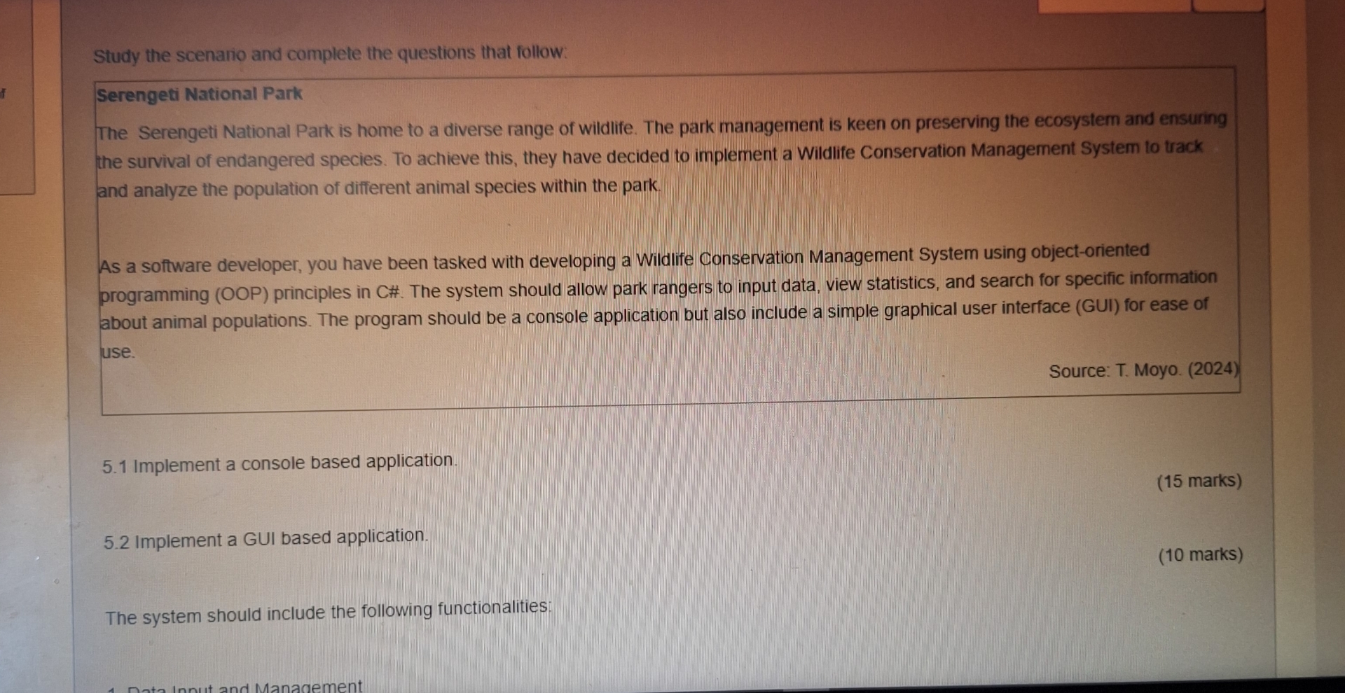 Solved Study the scenario and complete the questions that | Chegg.com