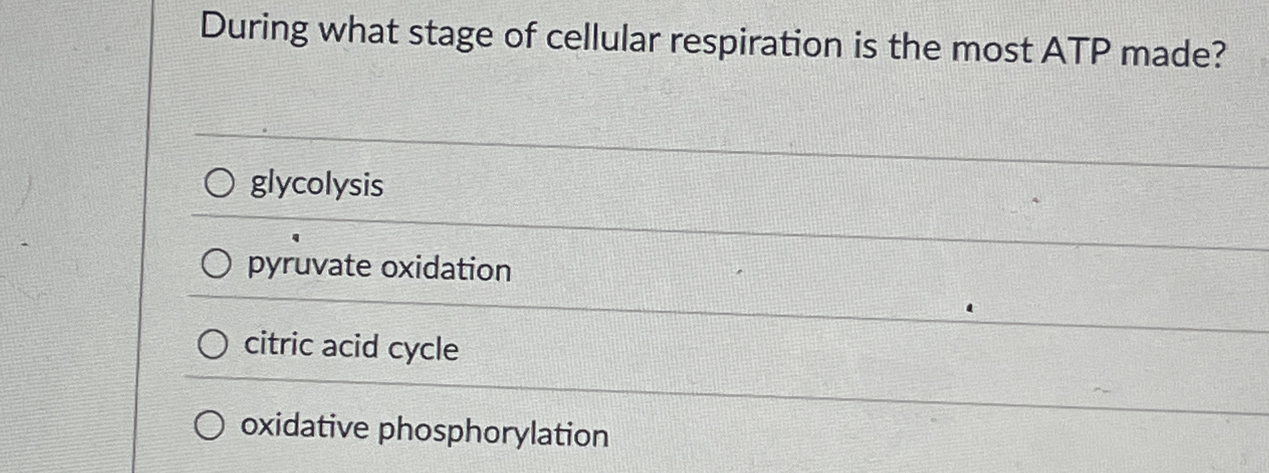 Solved During what stage of cellular respiration is the most | Chegg.com