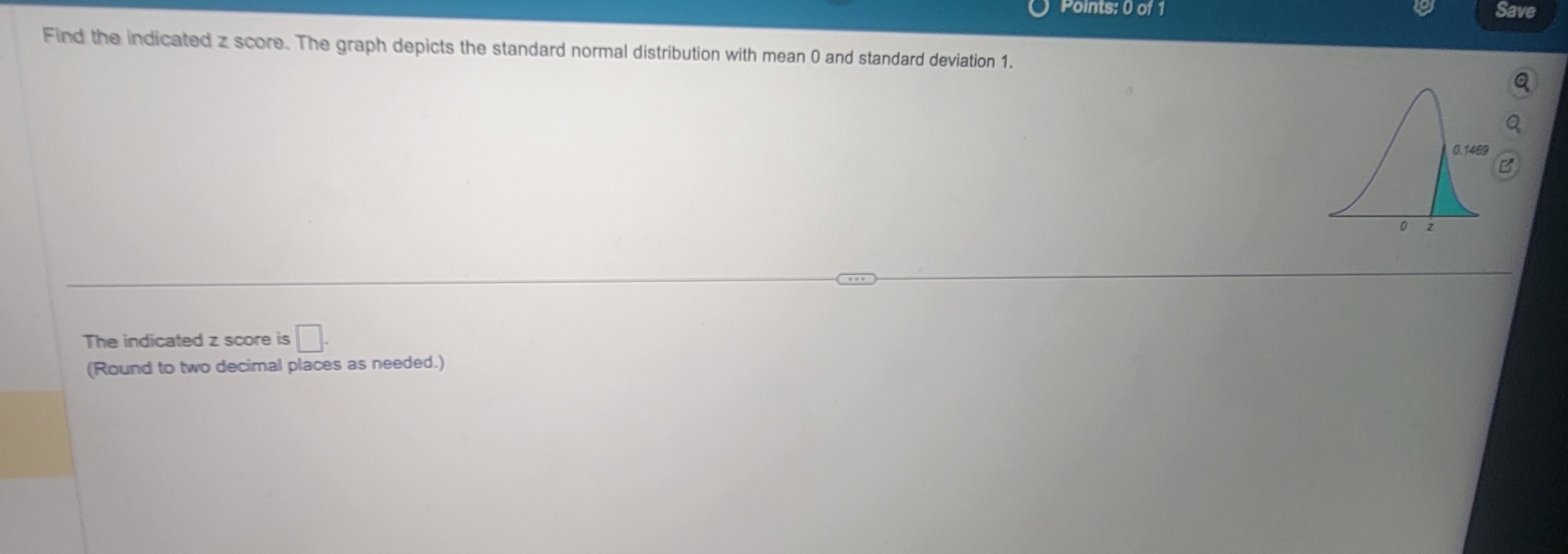 Solved Find the indicated z ﻿score. The graph depicts the | Chegg.com