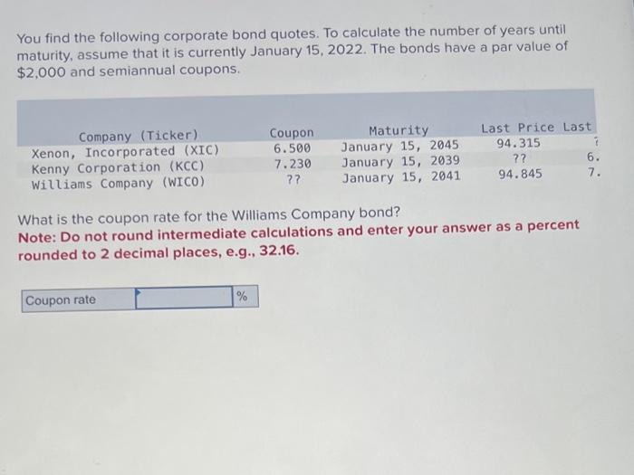 Solved You find the following corporate bond quotes. To | Chegg.com