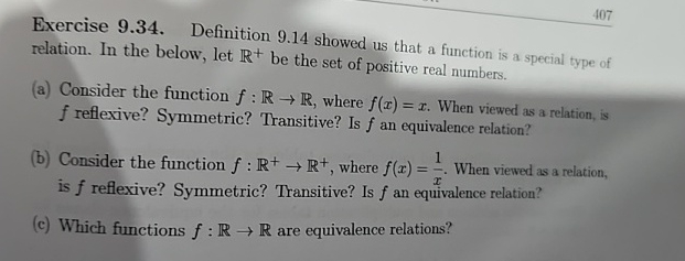 Solved 407Exercise 9.34. ﻿Definition 9.14 ﻿showed us that a | Chegg.com