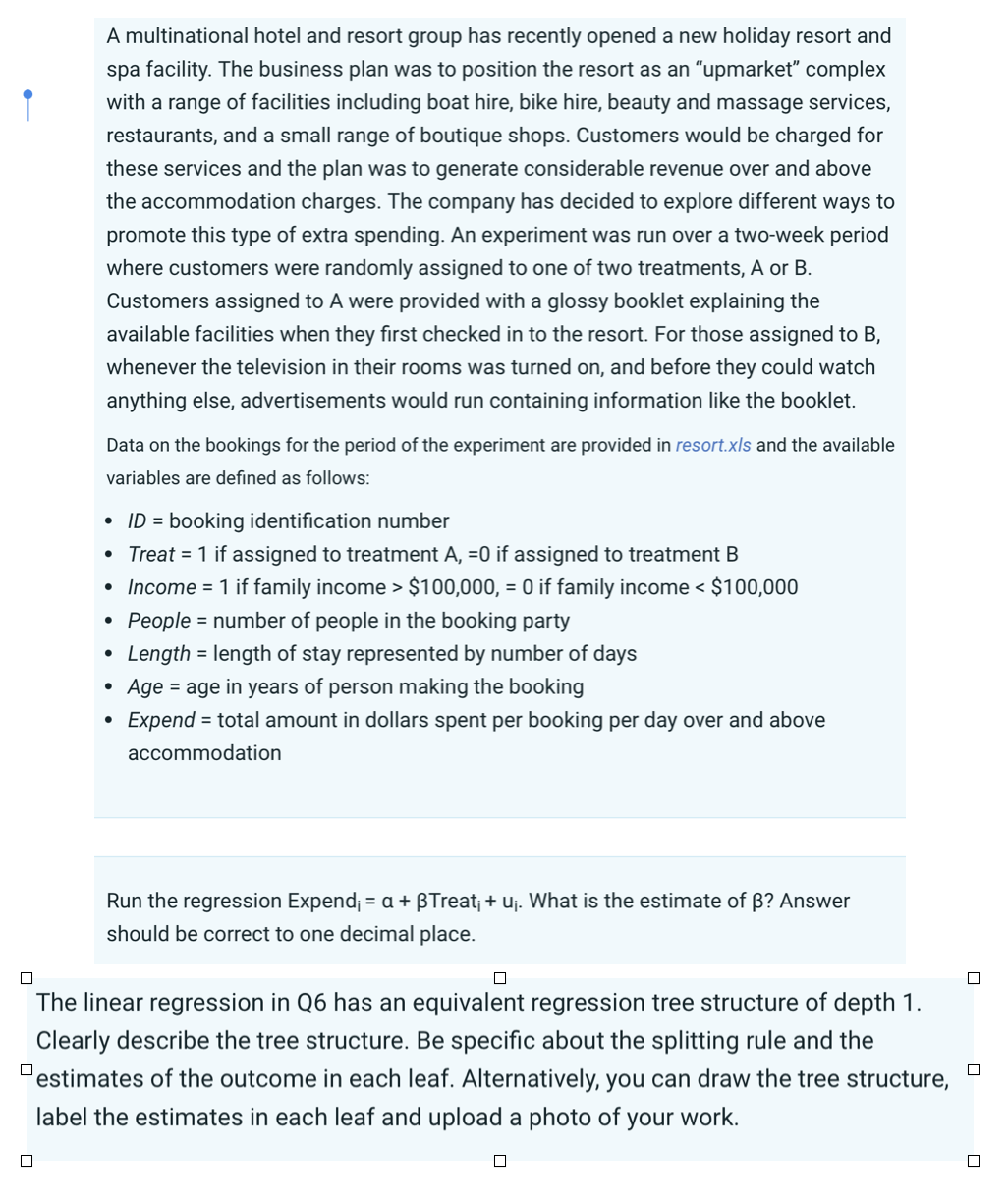 Solved The linear regression in Q6 ﻿has an equivalent | Chegg.com