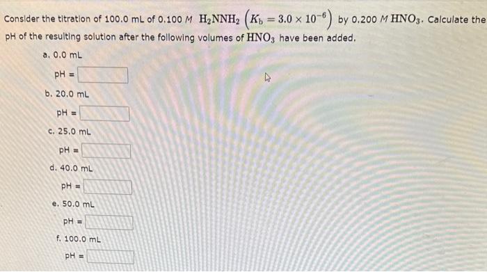 Solved Consider the titration of 100.0 mL of | Chegg.com