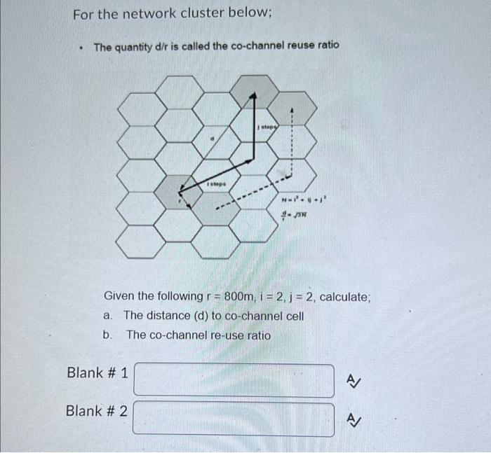 Solved For the network cluster below; - The quantity d/r is | Chegg.com