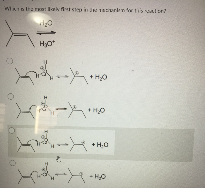 Solved Which is the most likely first step in the mechanism | Chegg.com