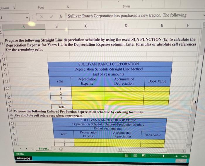 Solved Excel SIM: Determine depreciation using three | Chegg.com