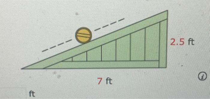 Solved In the figure below, find the length of the ramp used | Chegg.com