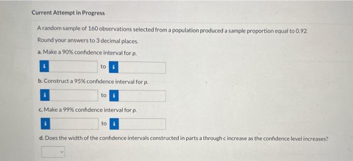 Solved A random sample of 160 observations selected from a | Chegg.com