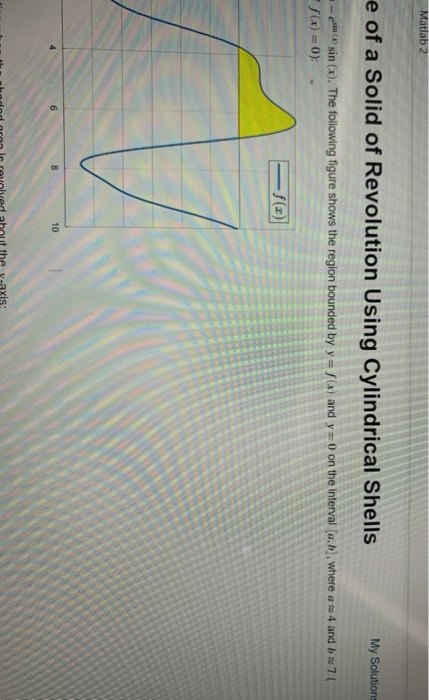 Matlab 2 e of a Solid of Revolution Using Cylindrical | Chegg.com