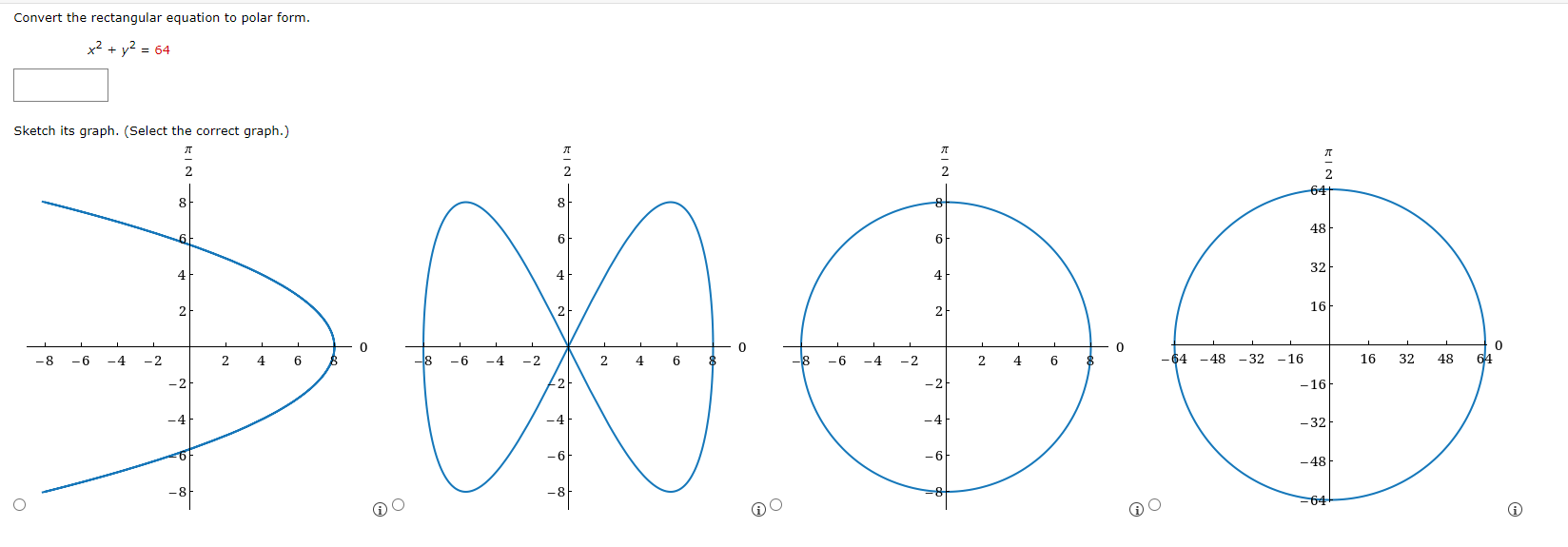 Solved Convert the rectangular equation to polar | Chegg.com