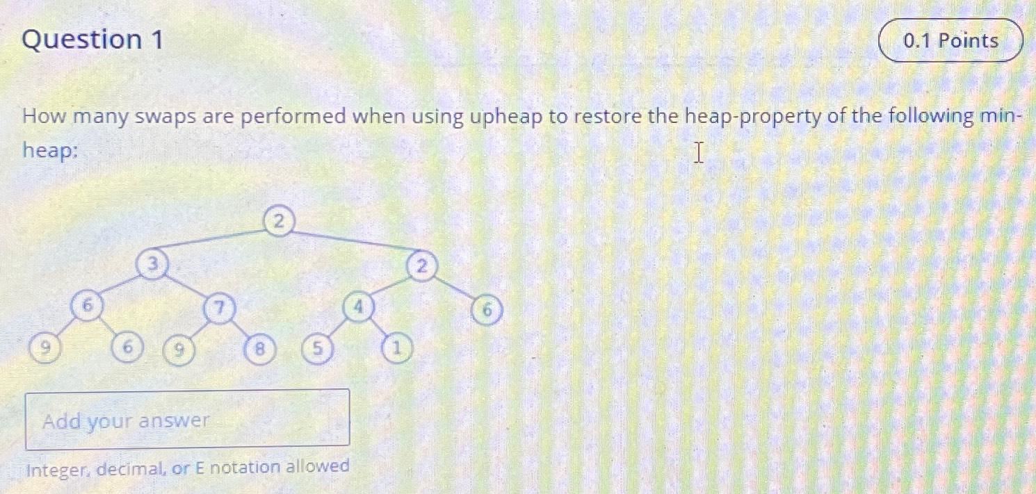 Solved Question 1How many swaps are performed when using | Chegg.com