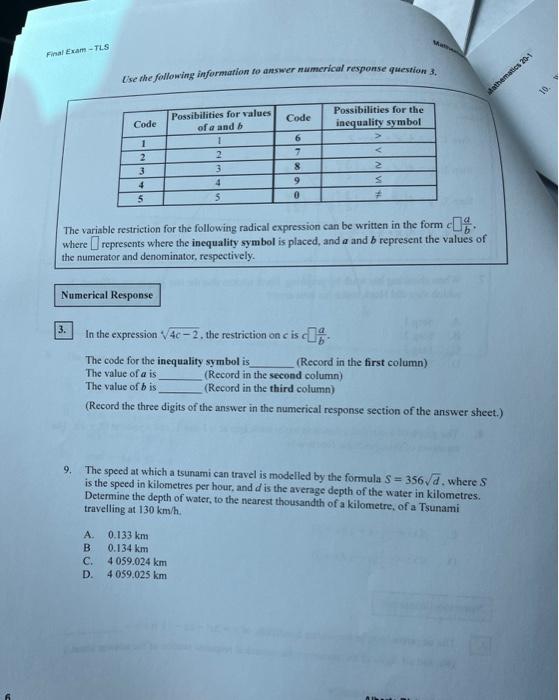 Solved Lse the following information to answer numerical | Chegg.com