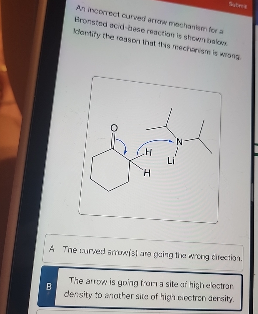 Solved SubmitAn incorrect curved arrow mechanism for a | Chegg.com
