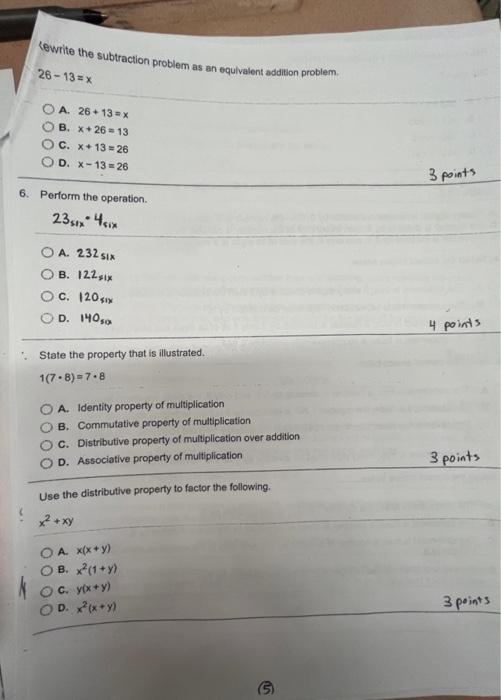 Solved Rewrite the subtraction problem as an equivalent | Chegg.com