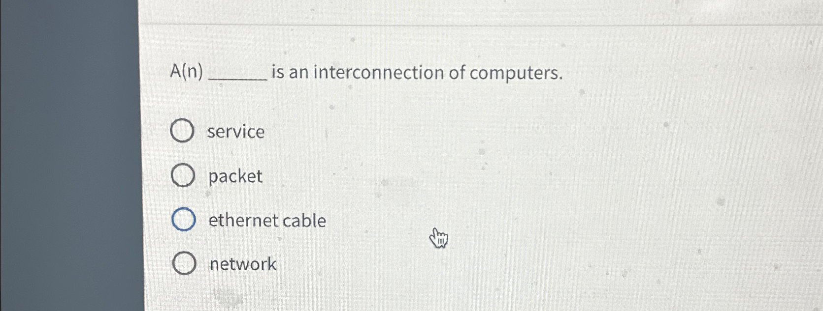 Solved A(n) ﻿is an interconnection of | Chegg.com