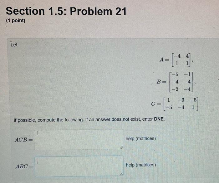 Solved Section 1.5: Problem 20 (1 point) Let A and B be the | Chegg.com