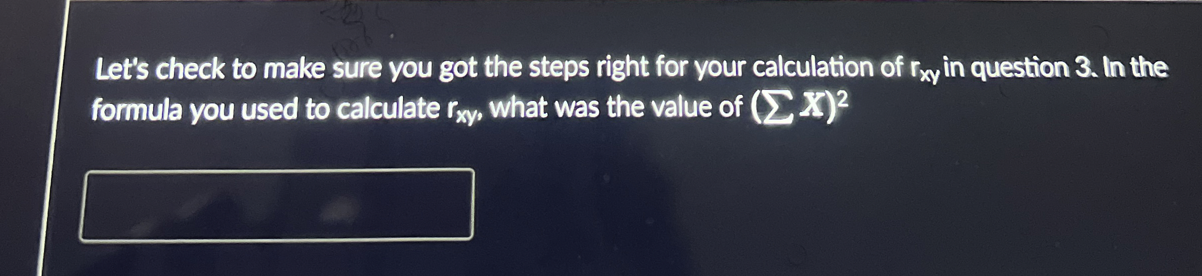 Solved Let's check to make sure you got the steps right for | Chegg.com