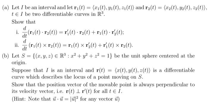 Solved (a) Let I be an interval and let | Chegg.com