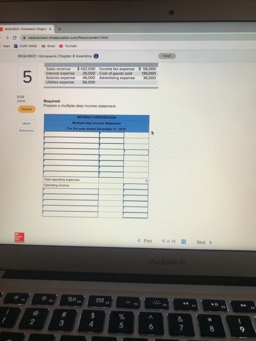 Solved REQUIRED: Homework Chapter X + - C Aops n ewconnect. | Chegg.com