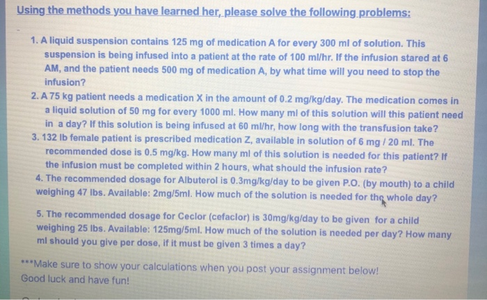 Solved Using the methods you have learned her, please solve | Chegg.com