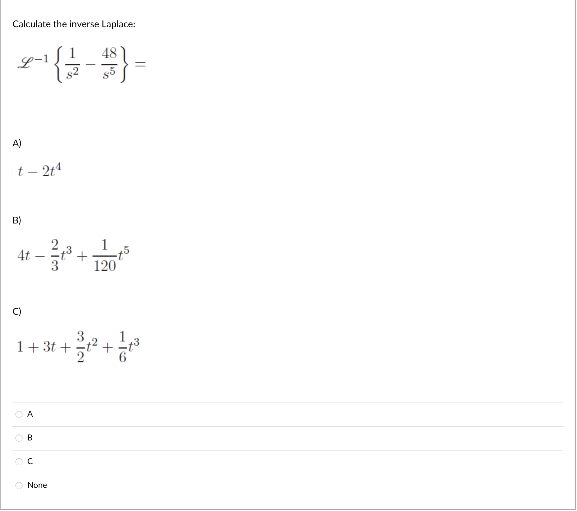 Solved Calculate the inverse | Chegg.com