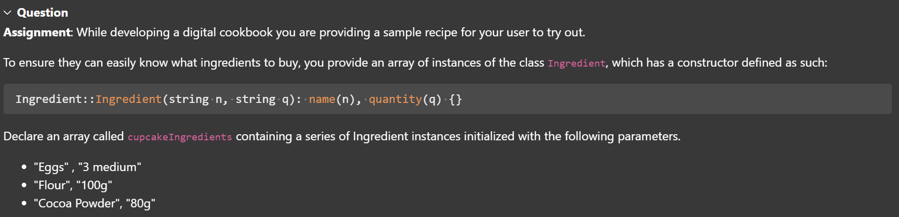 Goal: Learn how to declare object arrays with complex | Chegg.com