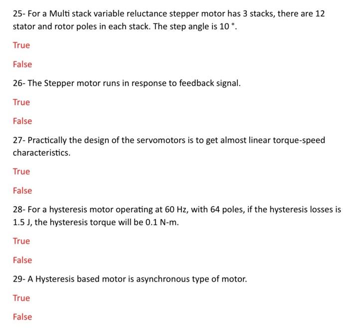 Solved 17. A variable reluctance stepper motor has 8 main | Chegg.com