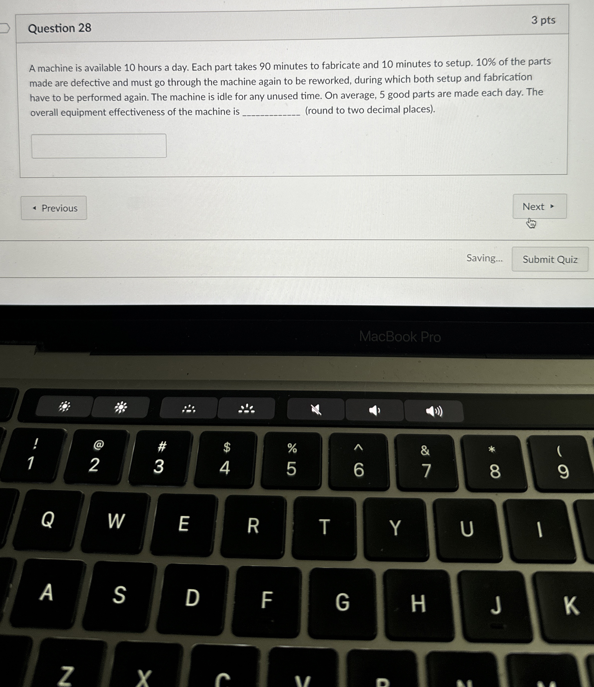 Solved Question 28A machine is available 10 ﻿hours a day. | Chegg.com