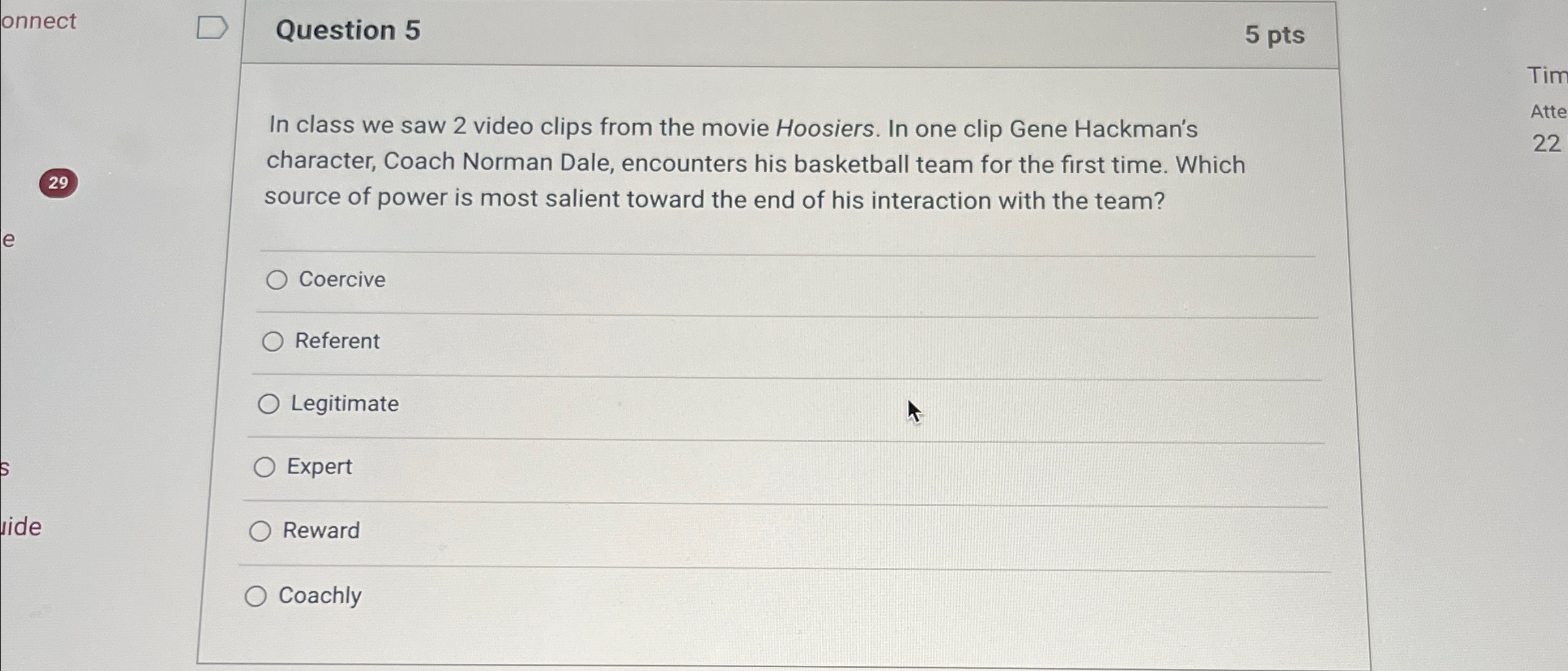 Solved Question 55 ﻿ptsIn class we saw 2 ﻿video clips from | Chegg.com