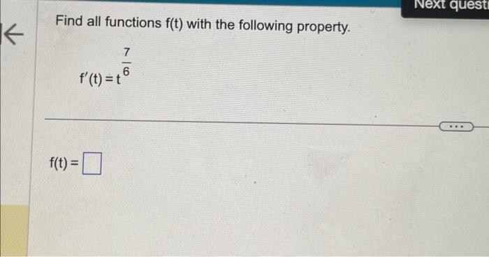Solved Find all functions f(t) with the following property. | Chegg.com