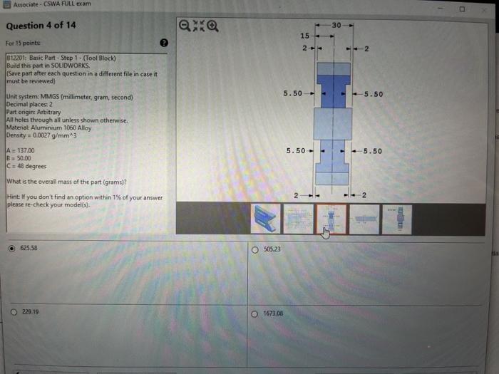 Solved Associate-CSWA FULL exam Question 5 of 14 For 15 | Chegg.com